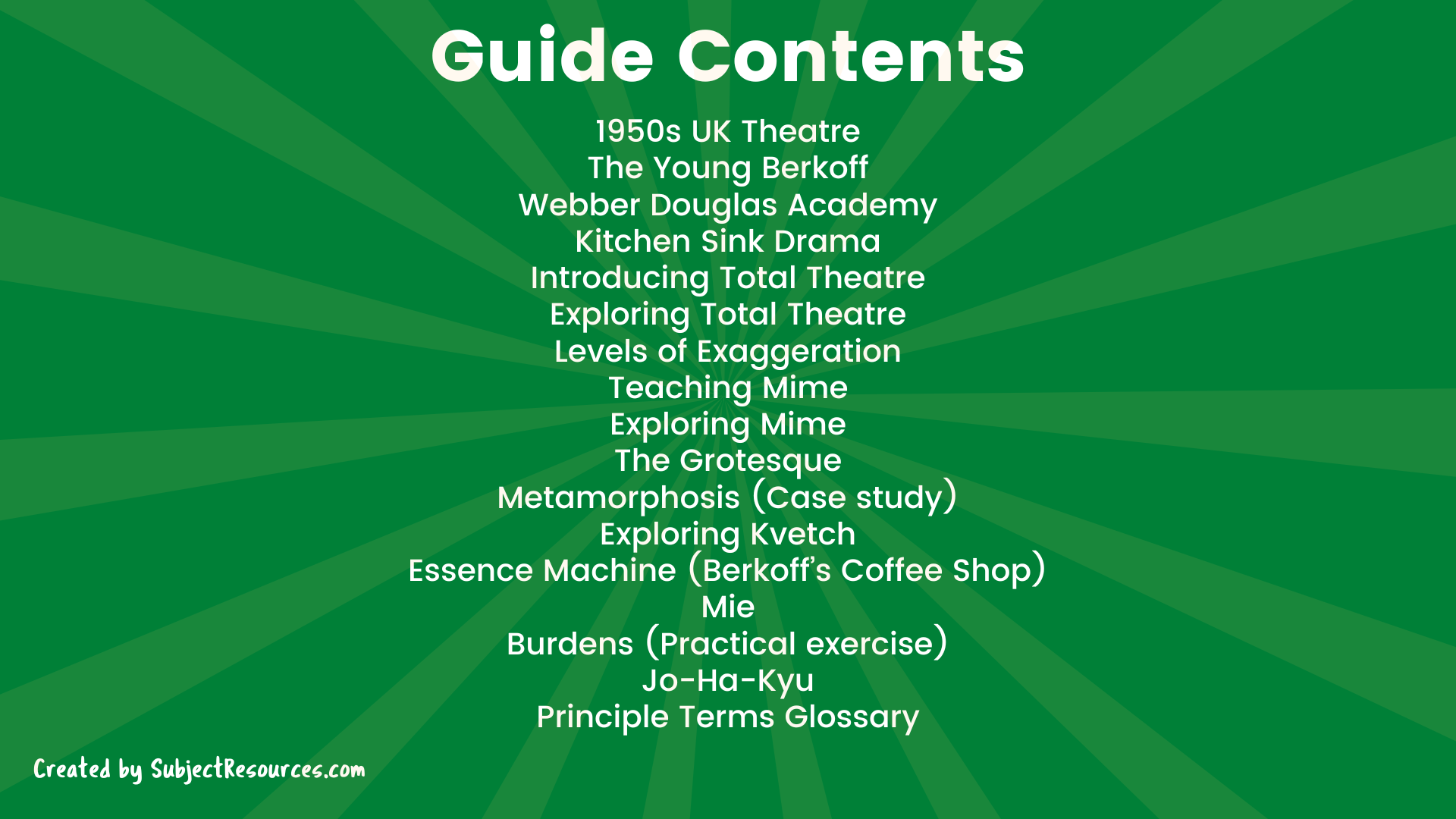 Punchdrunk Practitioner Pack | GCSE & A Level — SubjectResources.com