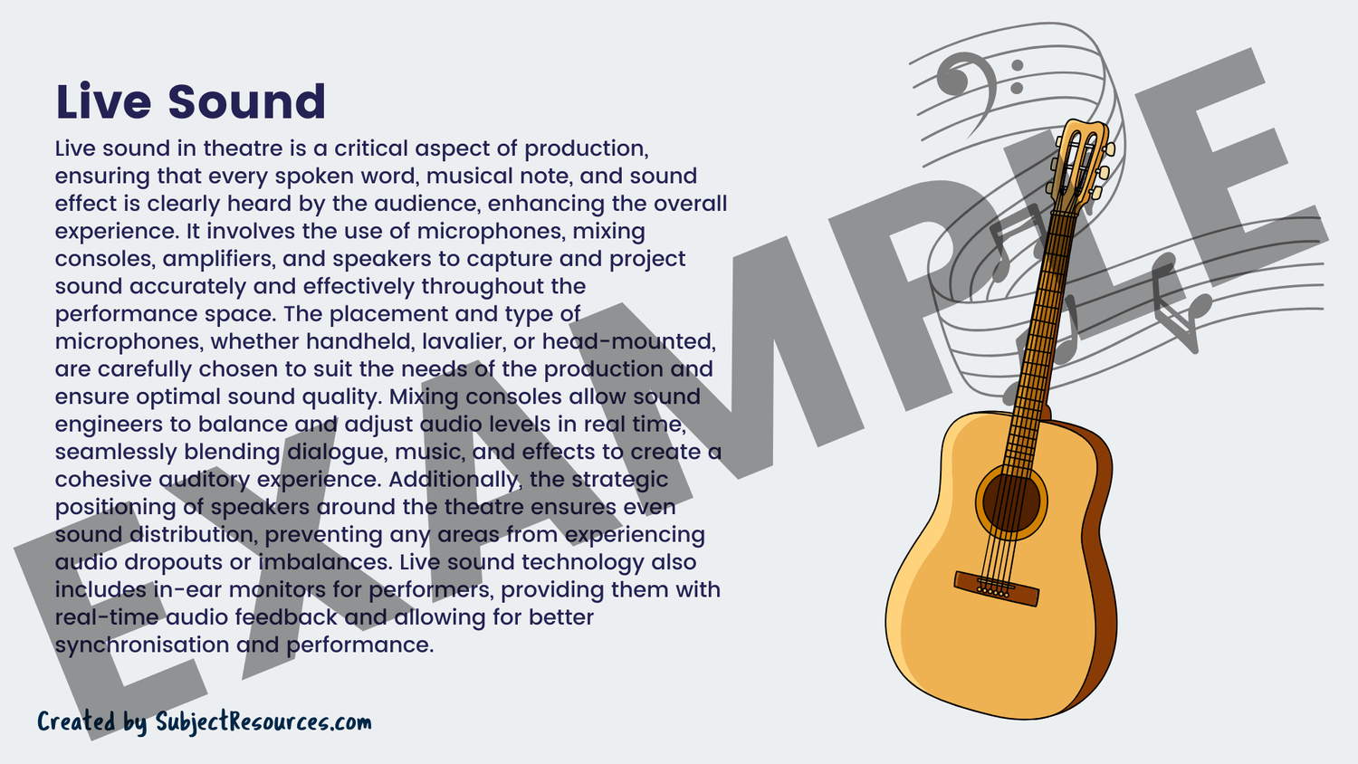 GCSE & A Level Lighting Design Resource Pack - Theatre ...