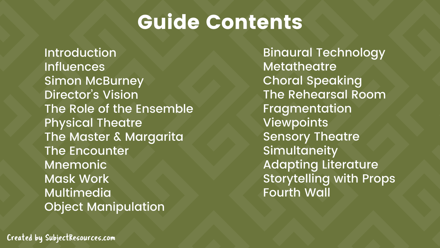 Frantic Assembly - Practitioner Pack — SubjectResources.com