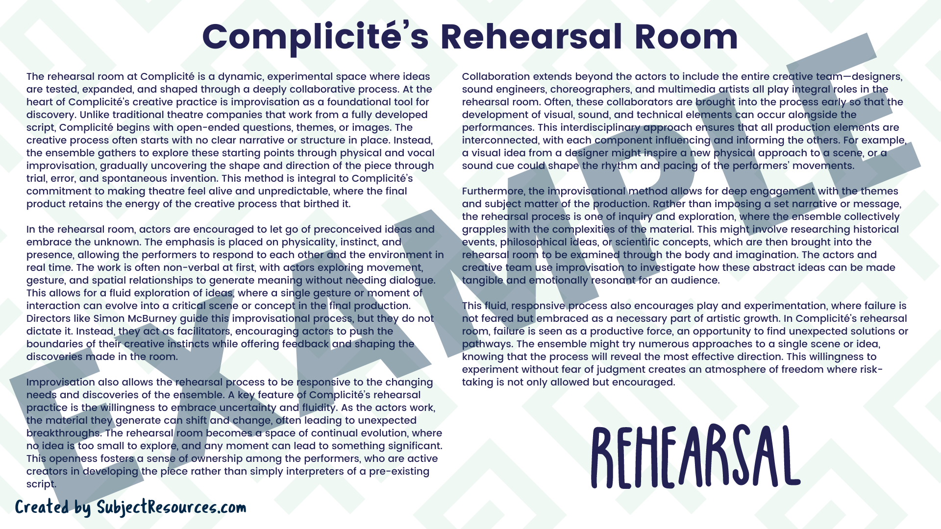 Frantic Assembly - Practitioner Pack — SubjectResources.com