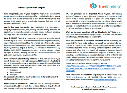 Expanded Access — TrueBinding