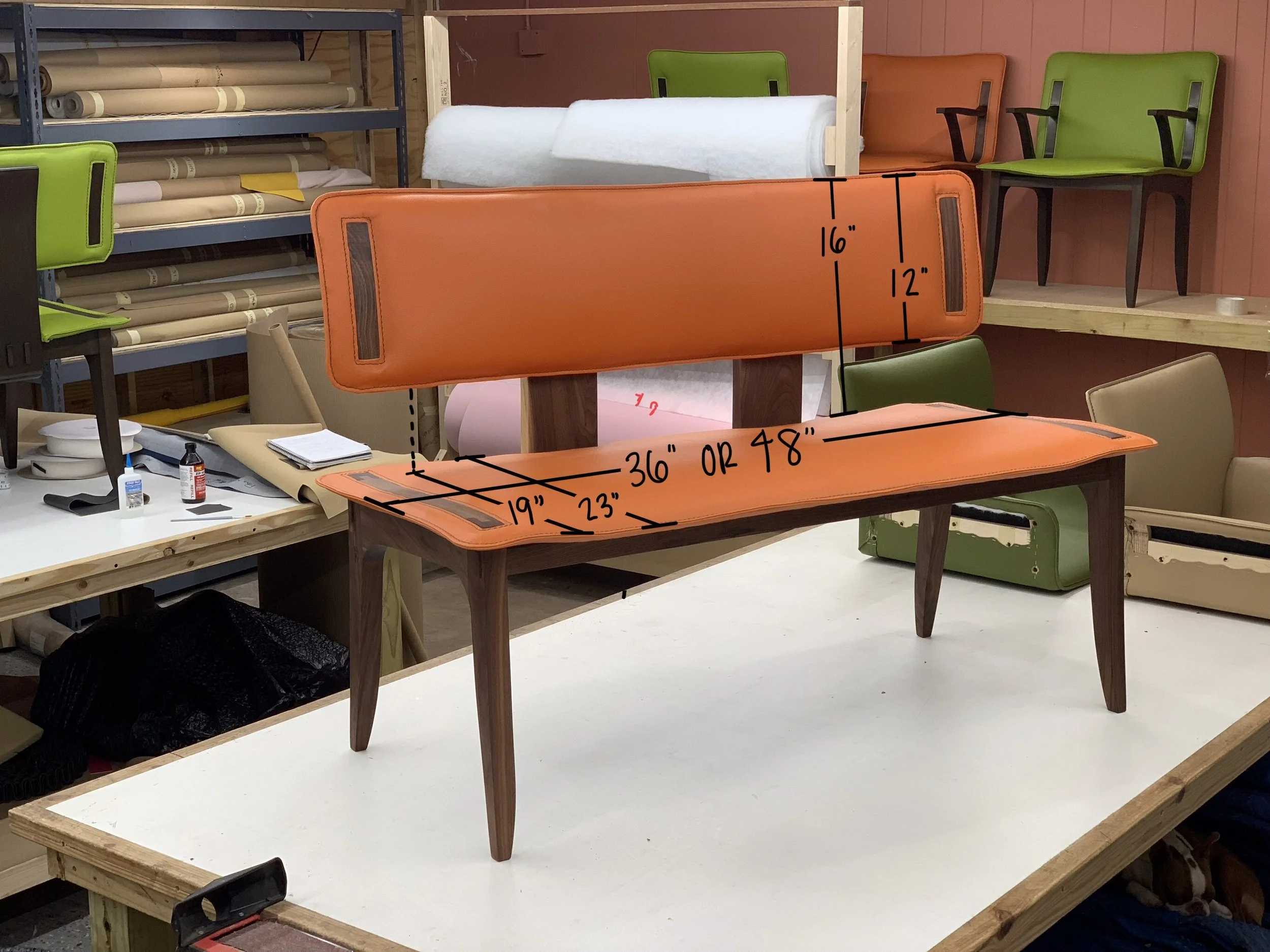 Mabeli Bench — Picchios: Chairs 100% Handcrafted in America