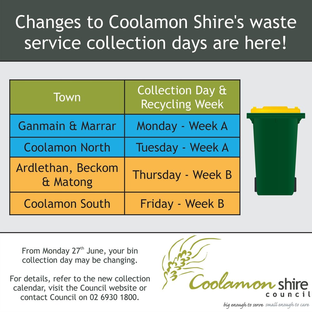 Waste Collection Update — Coolamon Shire Council