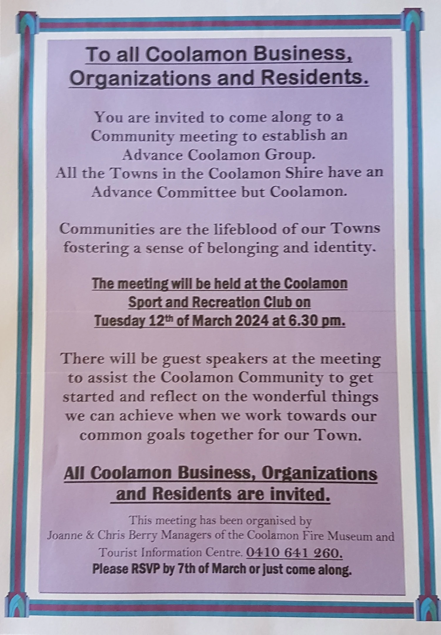 Advance Coolamon Group — Coolamon Shire Council