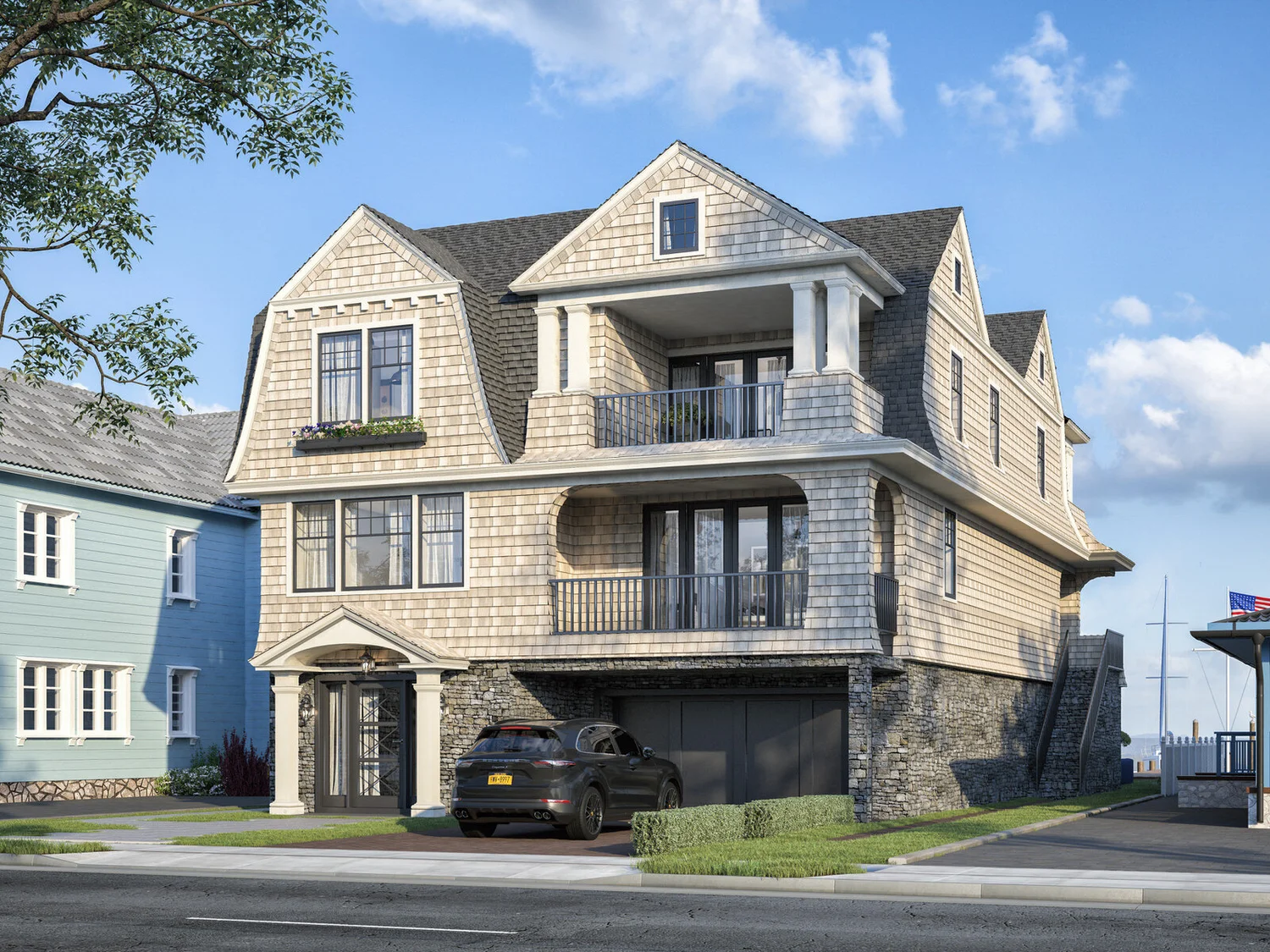 Rendering of Bayfront Home — Stonewater Architecture