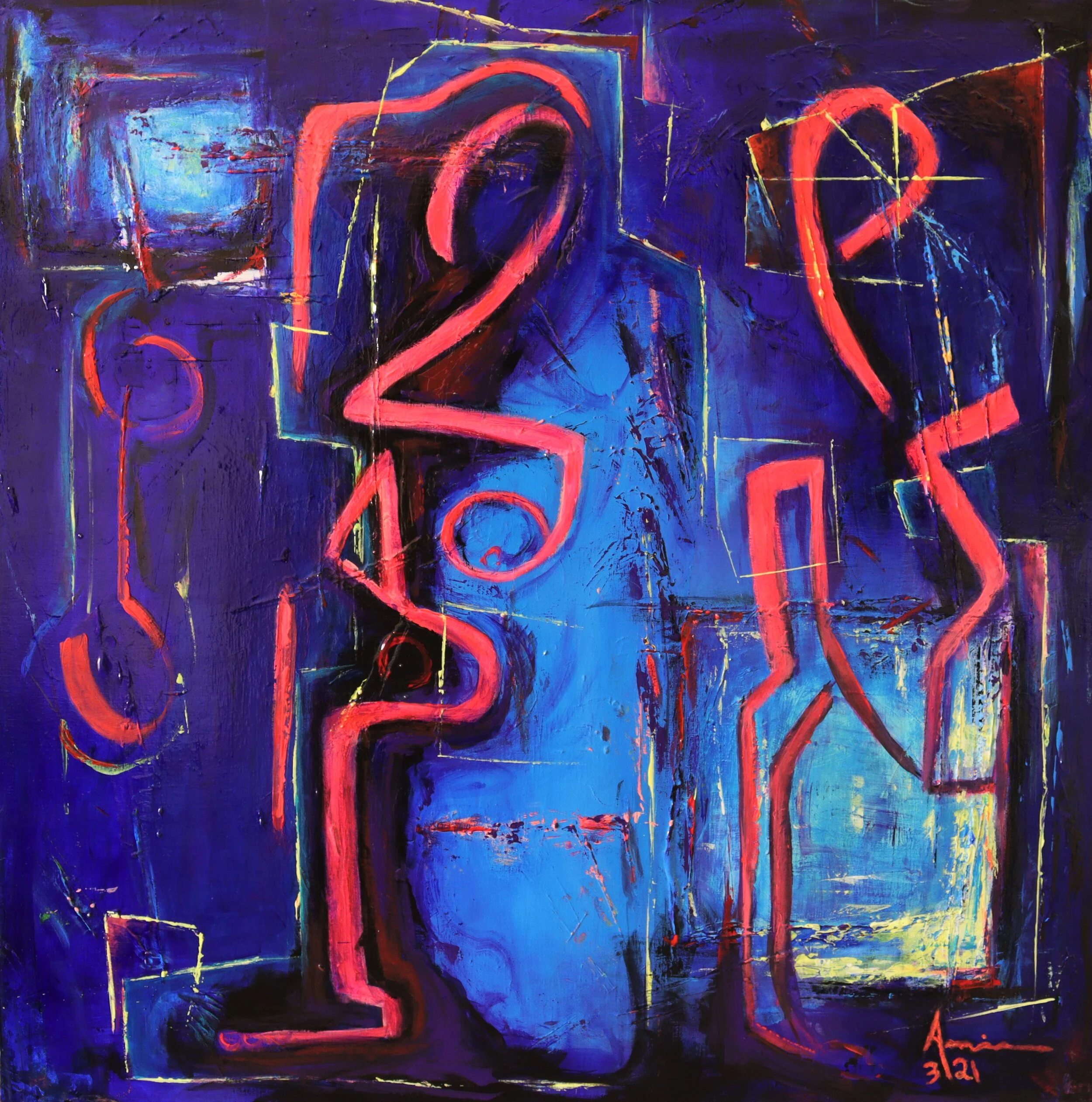 Amir Roshdy, Abstract Expressionism artist in UAE-Dubai
