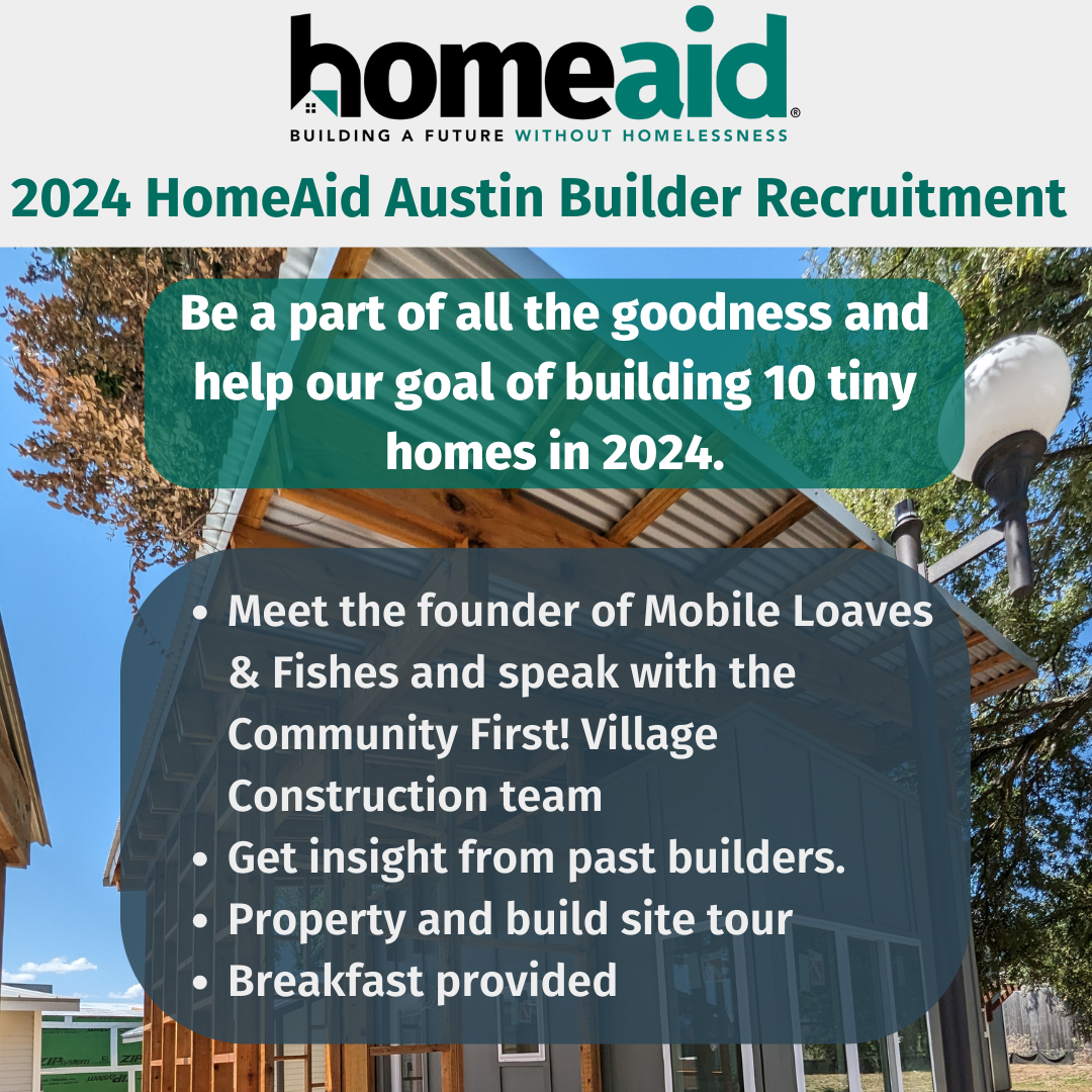 Tiny Home Builder Recruitment at Community First! Village — HomeAid ...