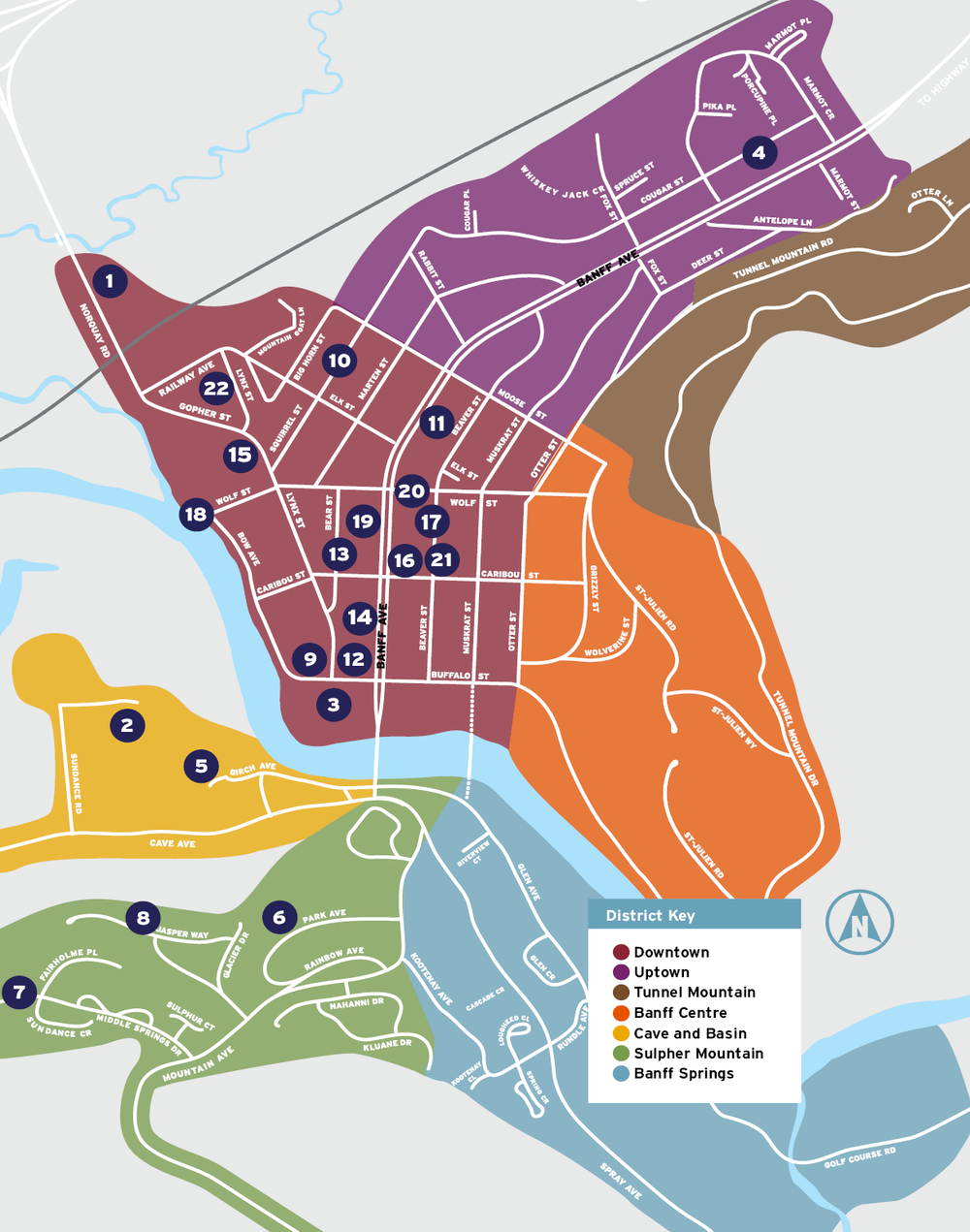 PLACES AROUND TOWN — Banff Newcomers - English
