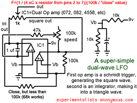 9V Dual-Wave LFO Circuit — VNL