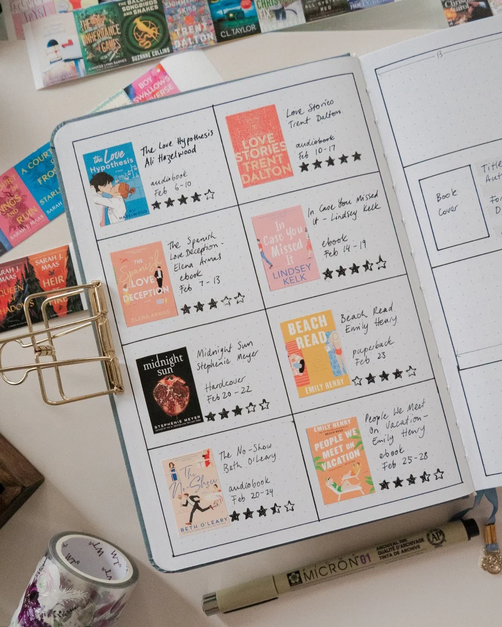5 Easy Reading & Book Tracker Ideas for Your Journal — Erin Smith ...