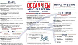 Food & Drinks Menu | Craft Brewery & Restaurant | Ocean View, DE