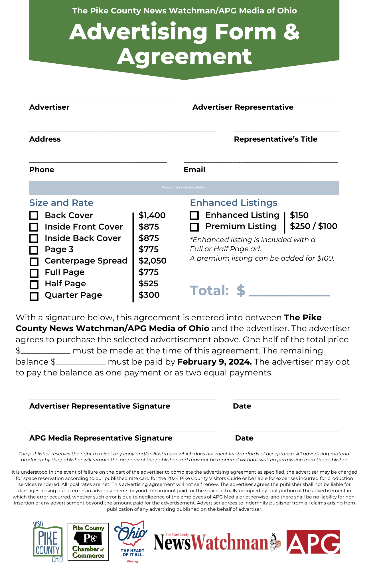Visitor Guide Advertising — Visit Pike County, Ohio