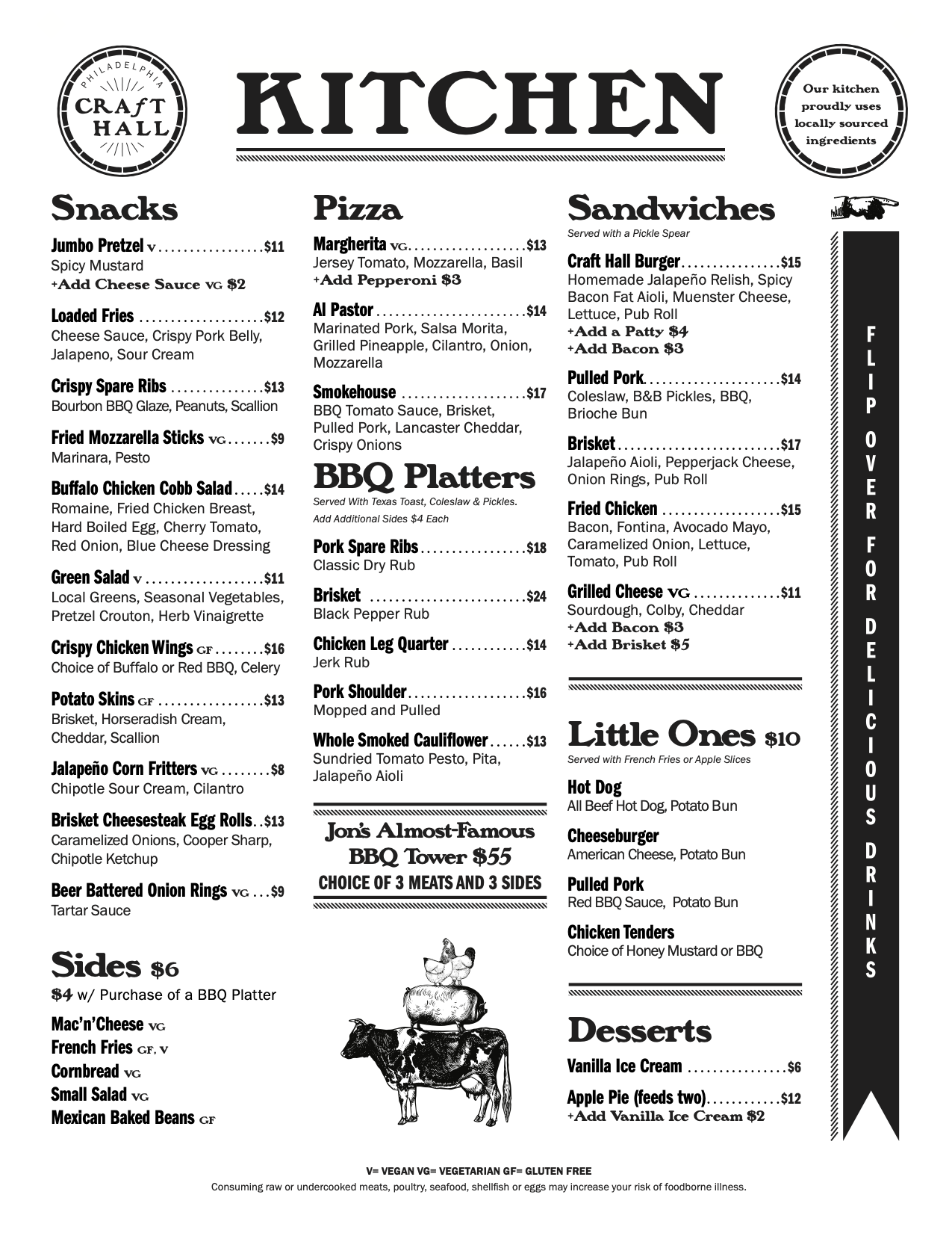 Menu — Craft Hall | A Family Friendly Sports Bar
