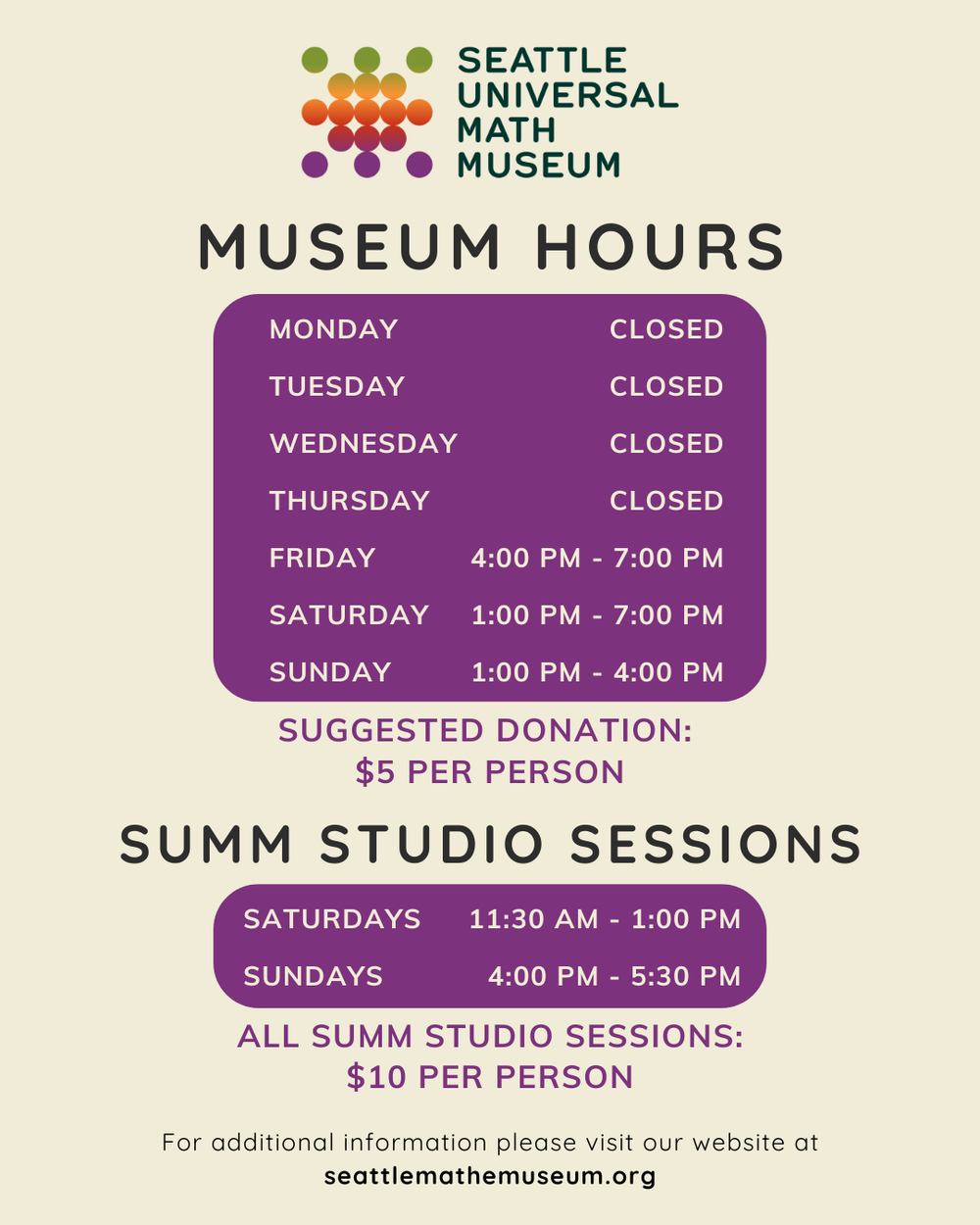 SUMM @ Kent Station — Seattle Universal Math Museum