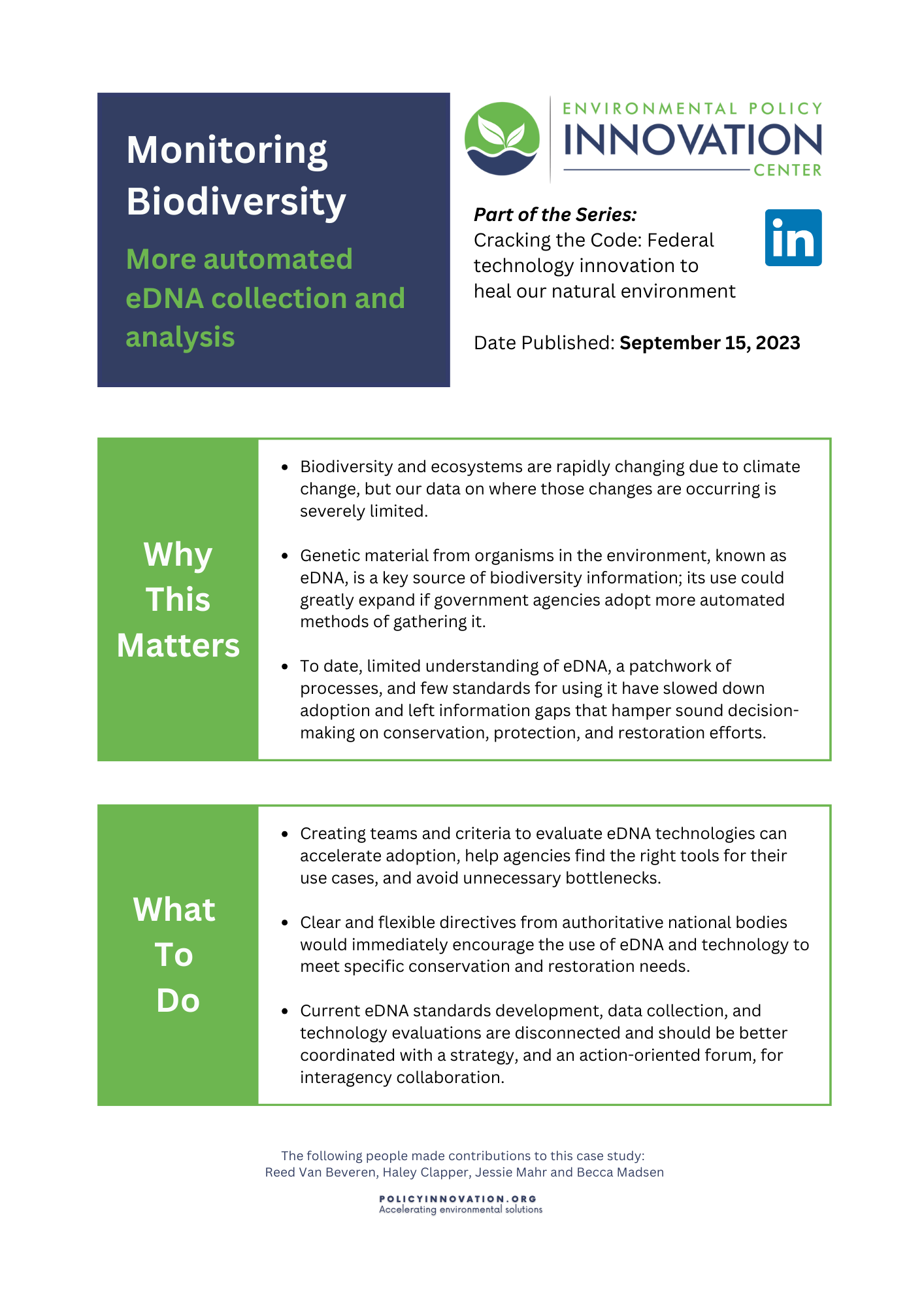 Technology — Environmental Policy Innovation Center