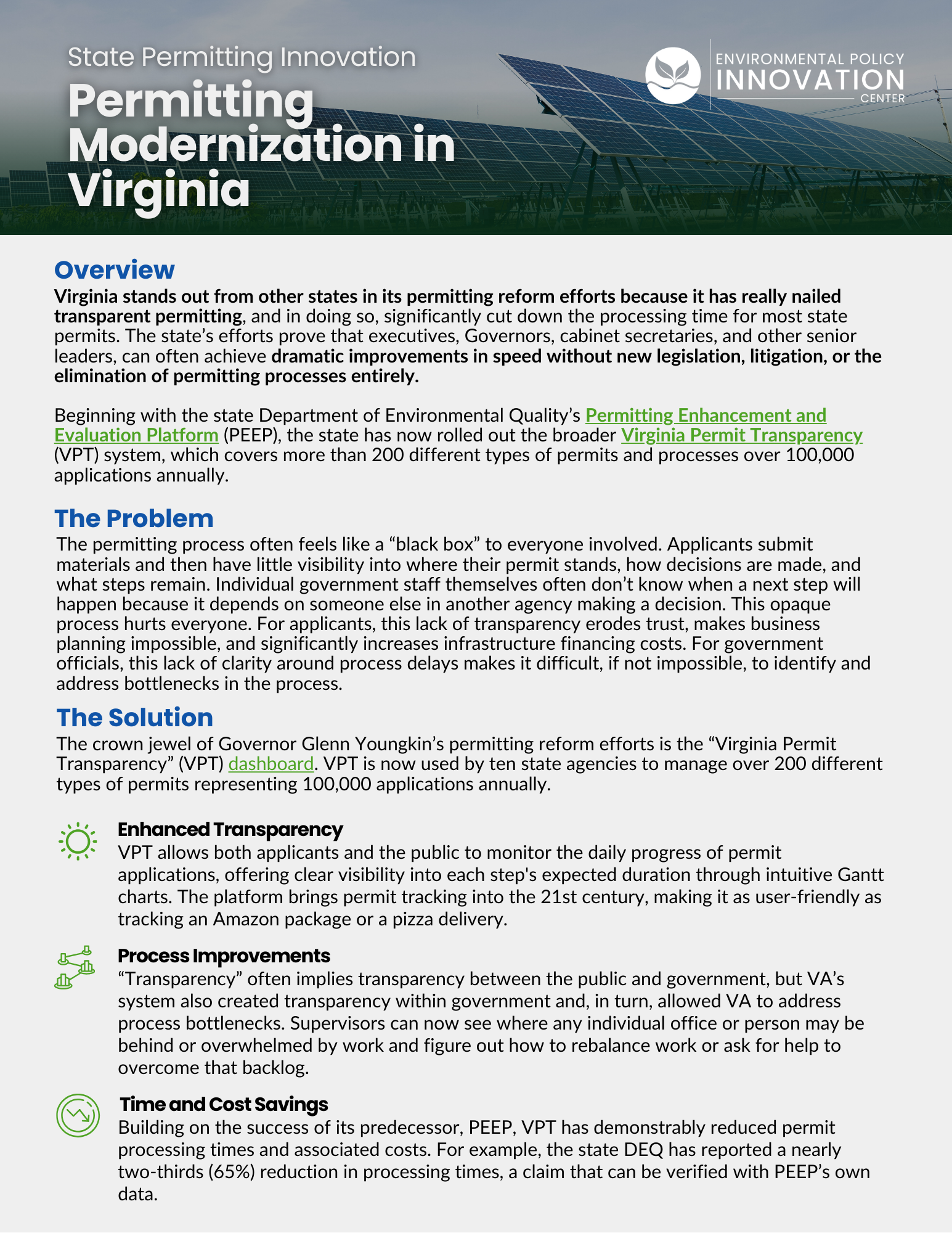 Permitting Modernization in Virginia — Environmental Policy Innovation ...