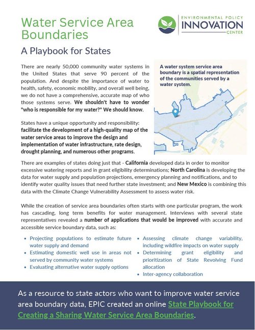 Water Service Area Boundaries: A Playbook for States — Environmental ...