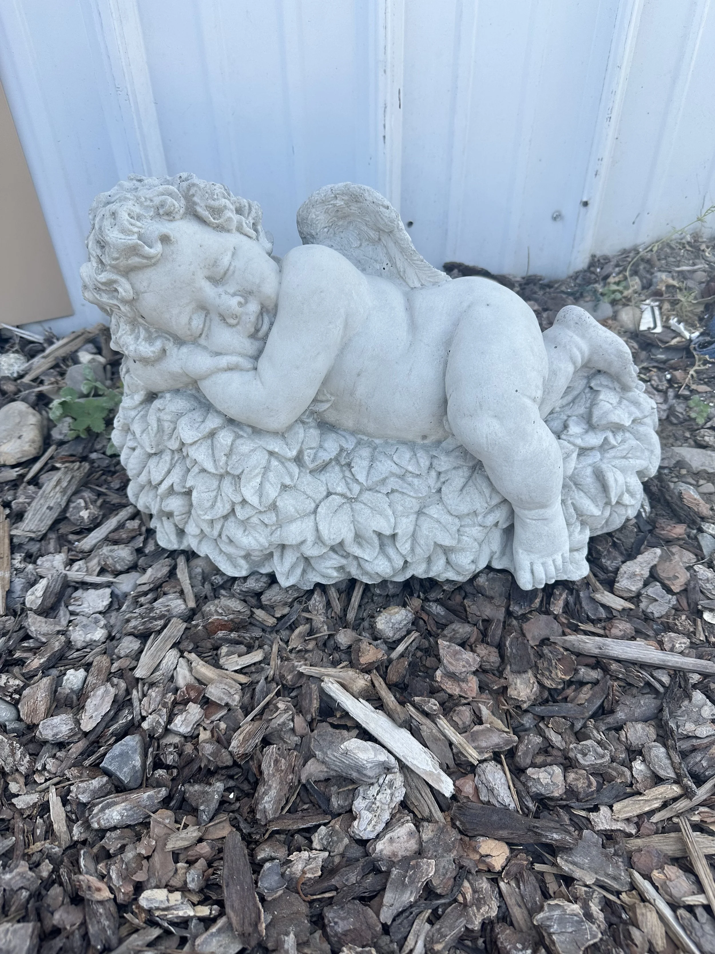 Angel on Leaves — Spokane Precast, Concrete Products