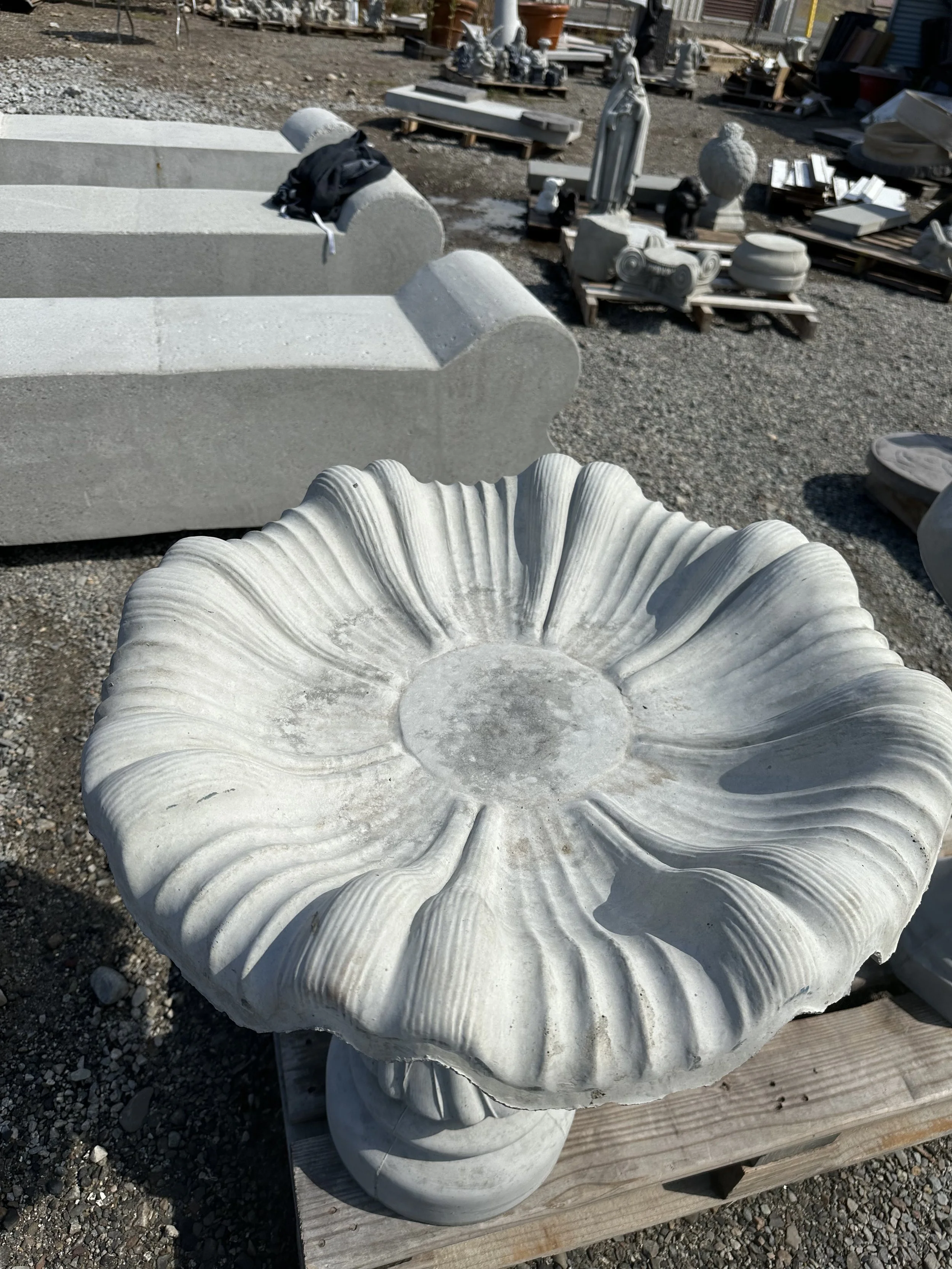 Fancy Birdbath Bowl — Spokane Precast, Concrete Products