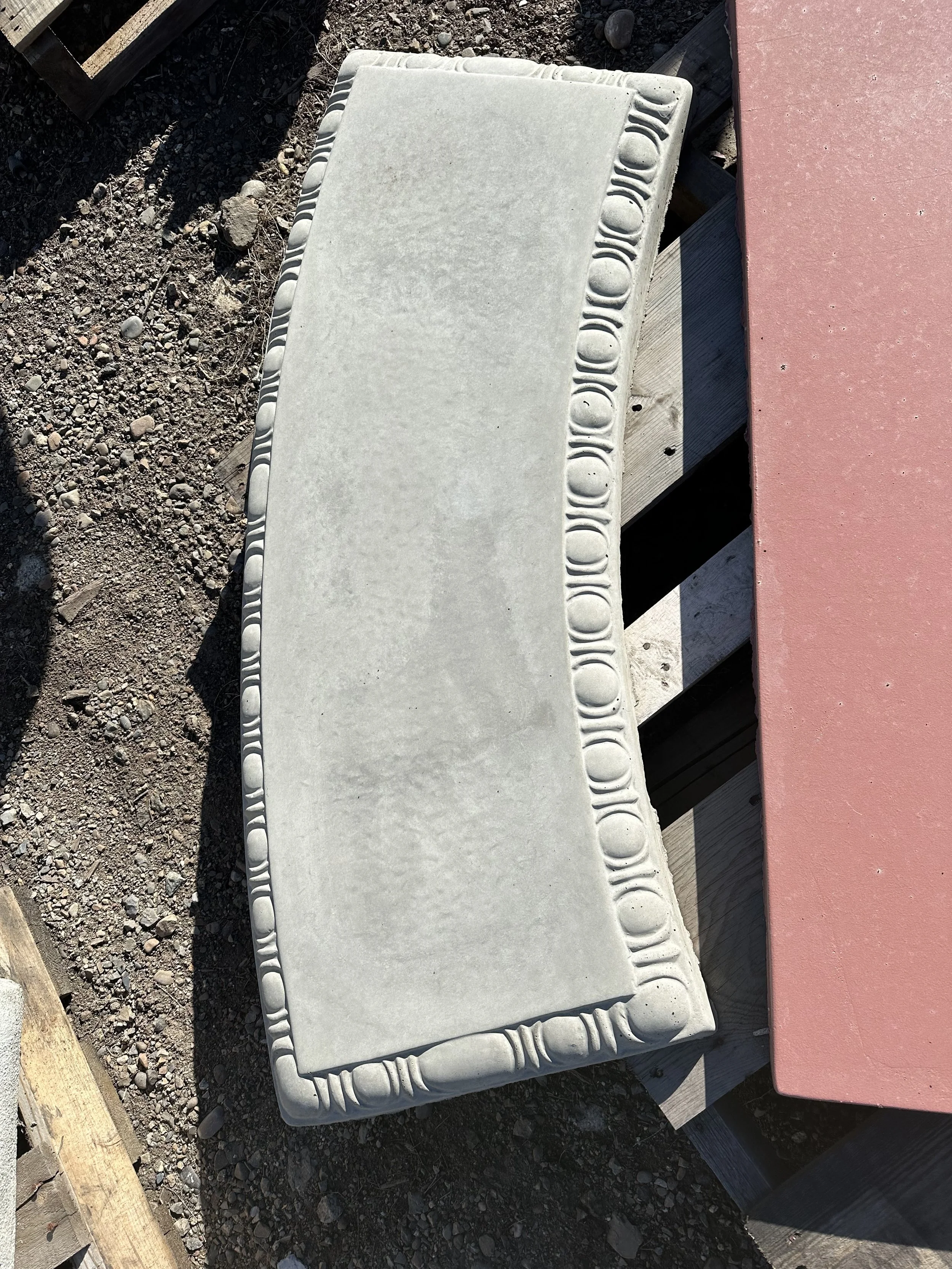 Small Curved Bench Top- Plain — Spokane Precast, Concrete Products