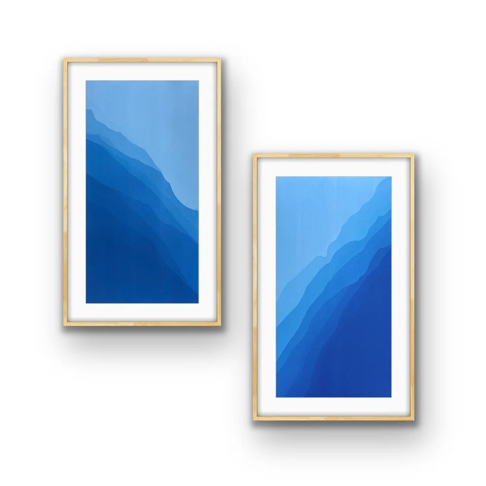 Abstract Cyanotypes on Paper — Christine So