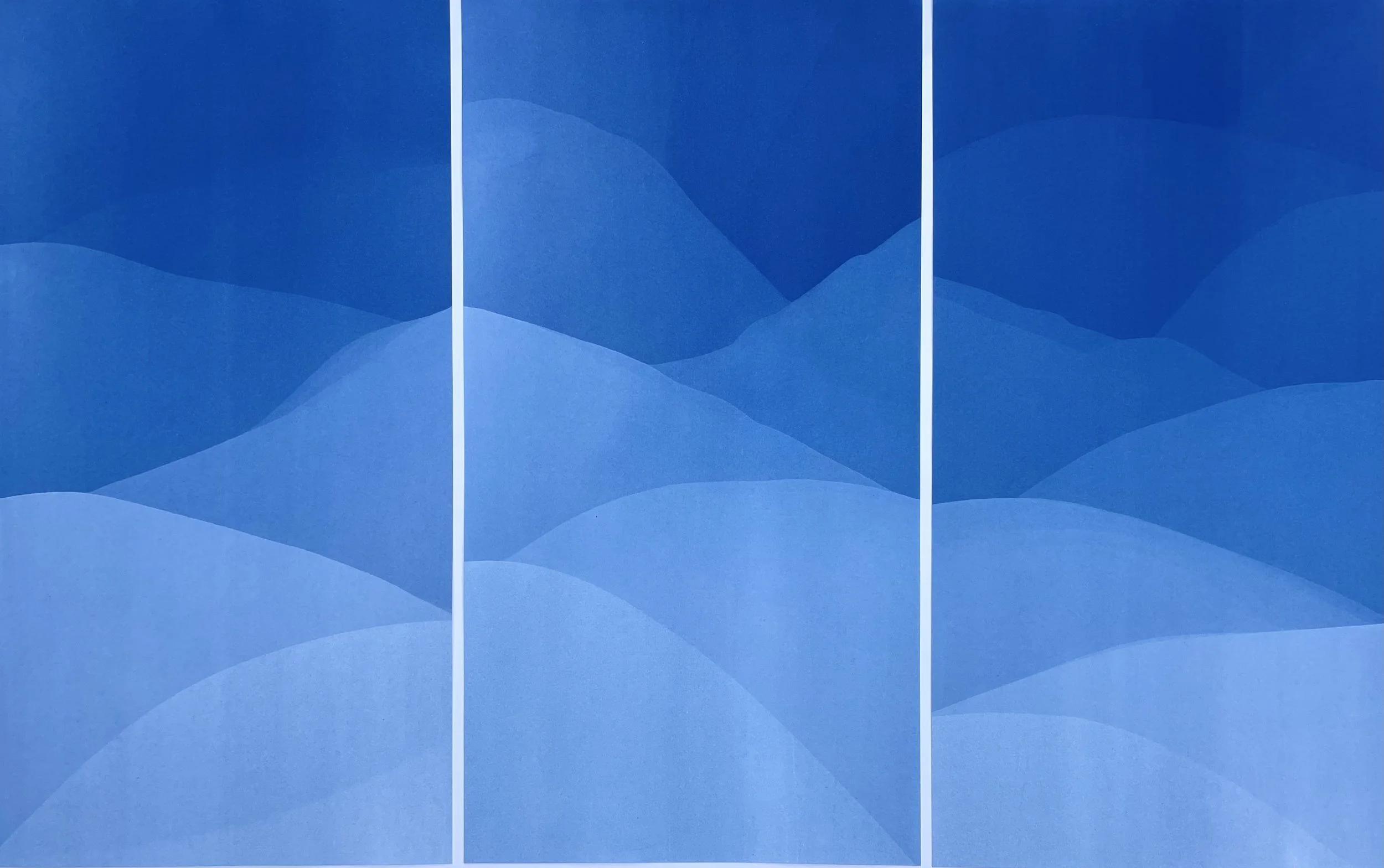 Abstract Cyanotypes on Paper — Christine So