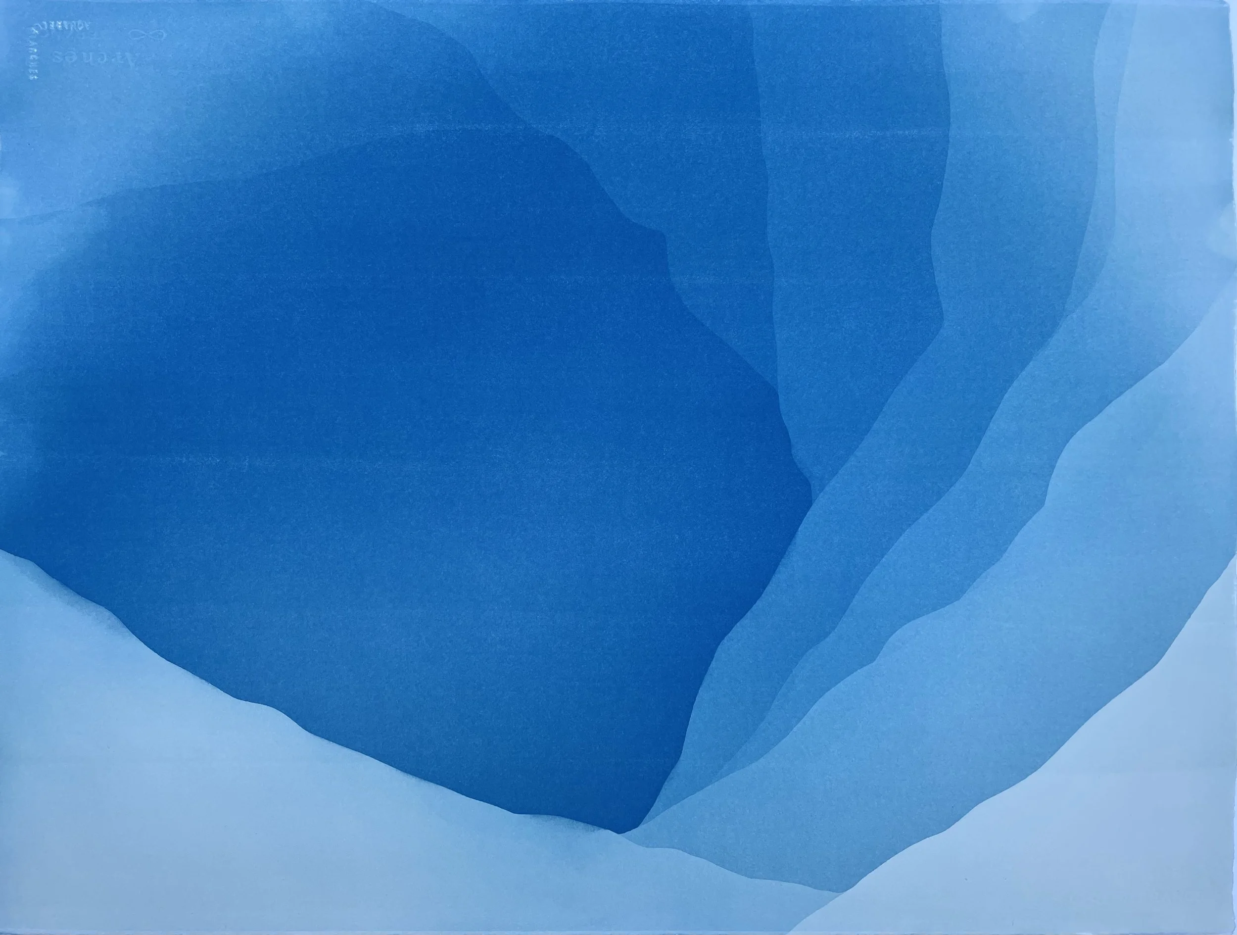 Abstract Cyanotypes on Paper — Christine So