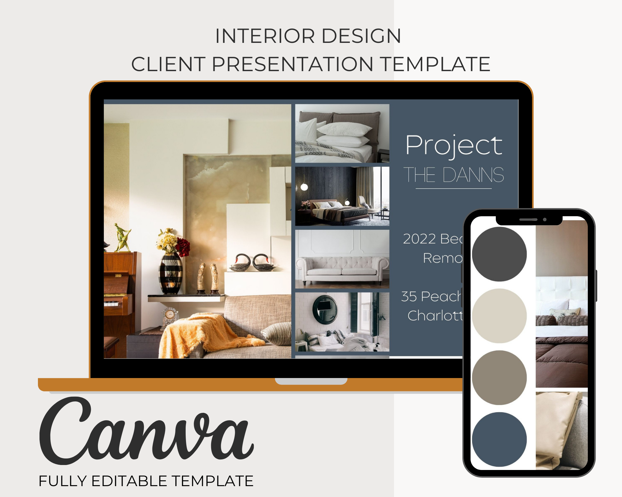 Canva Client Presentation Template, Interior Designer Client Welcome ...