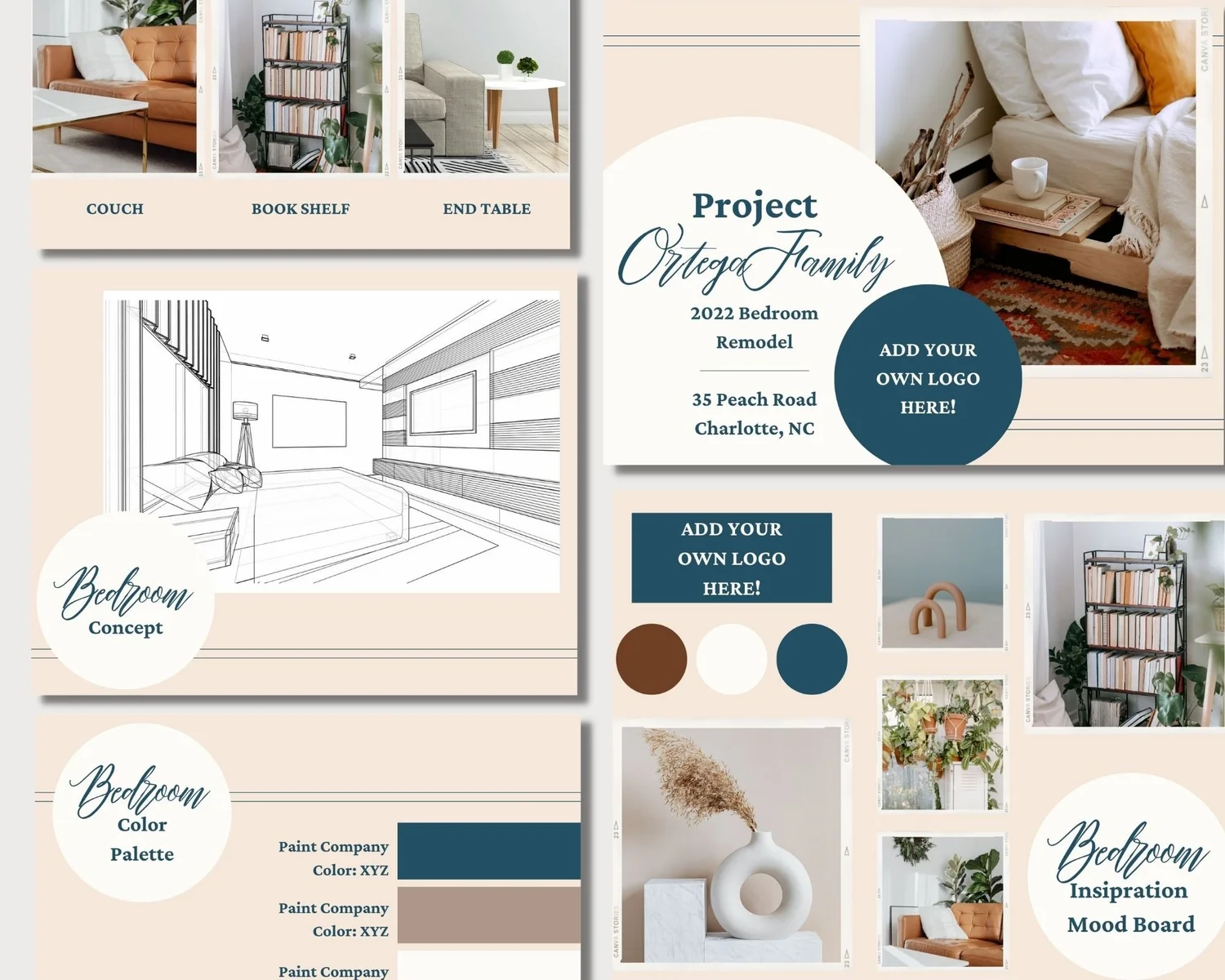 Canva Client Presentation Template, Interior Designer Client Welcome ...