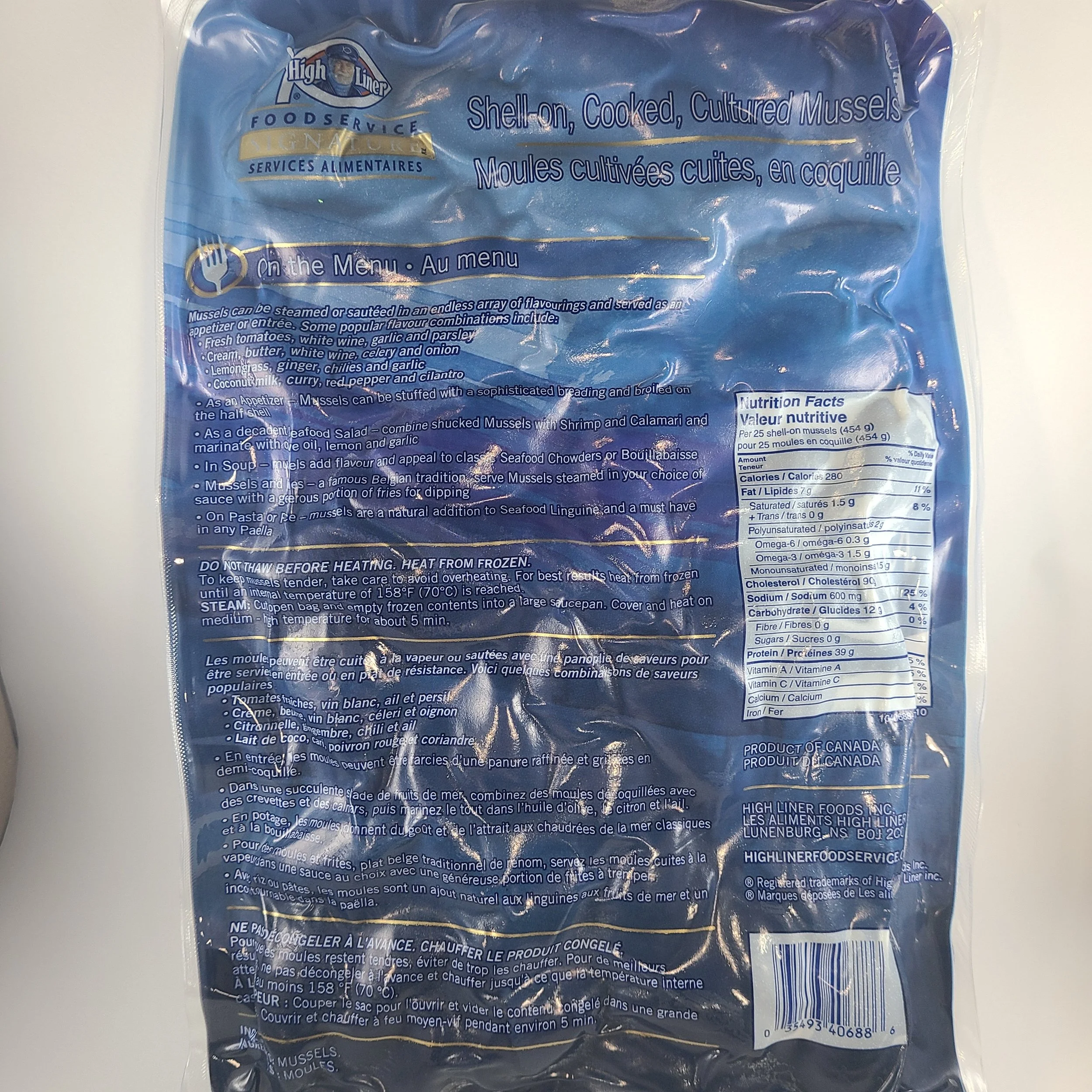 Shell-on Cooked Cultured Mussels — Leamington Food Outlet