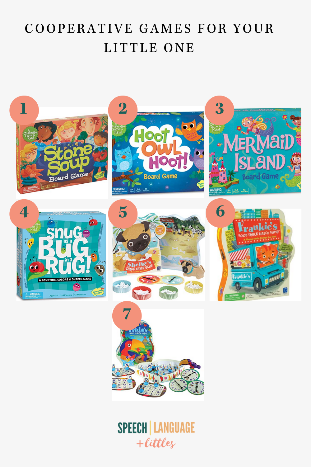 Learning to work together through board games — Speech, Language + Littles