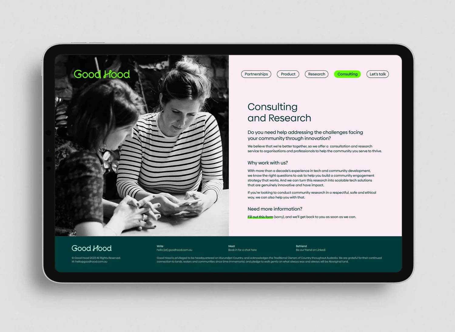 Good Hood – Brand development — Sarah Bürvenich – Graphic Design & Creative Direction, Melbourne