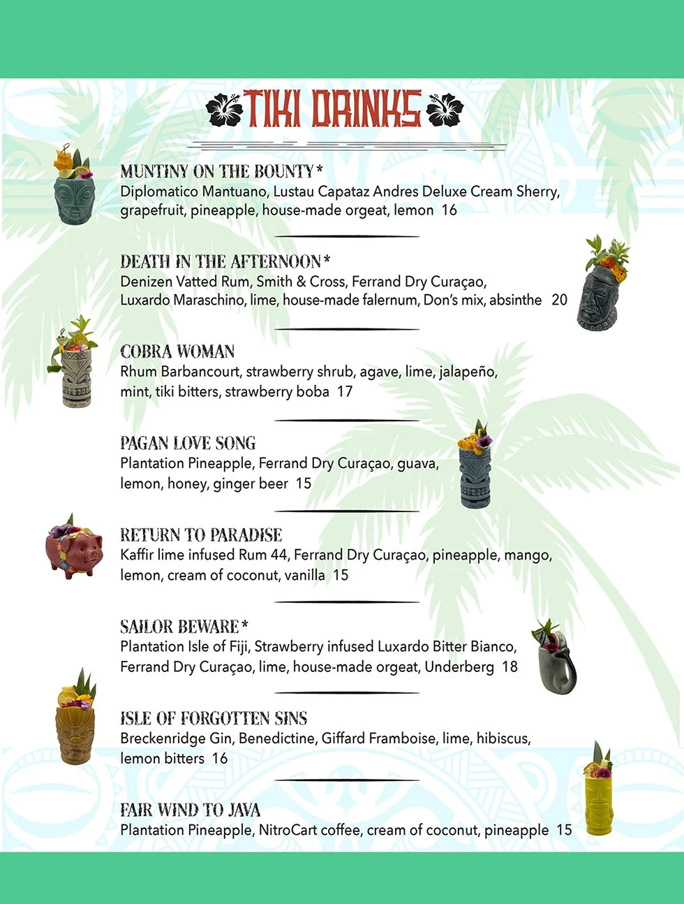 HOUSE MENUS — WHARF FISHHOUSE