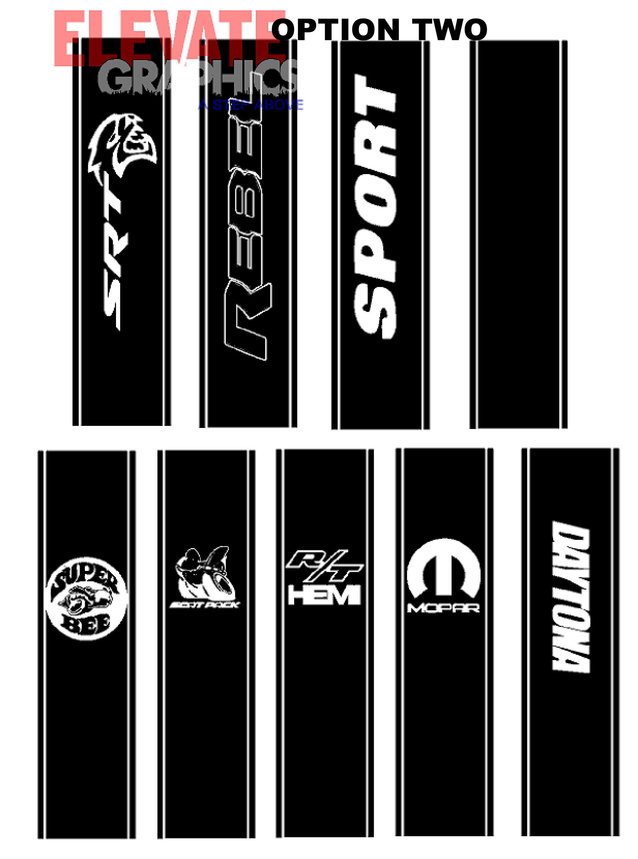 Ram 2500/3500 Side Back Quarter Stripes 3m Vinyl Graphics Auto Decals ...