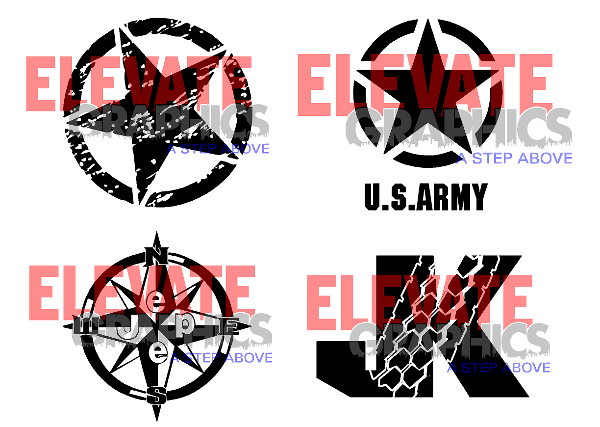 Jeep Wrangler Star Hood Stripes: Auto Vinyl Graphics 3M Decals And OEM ...