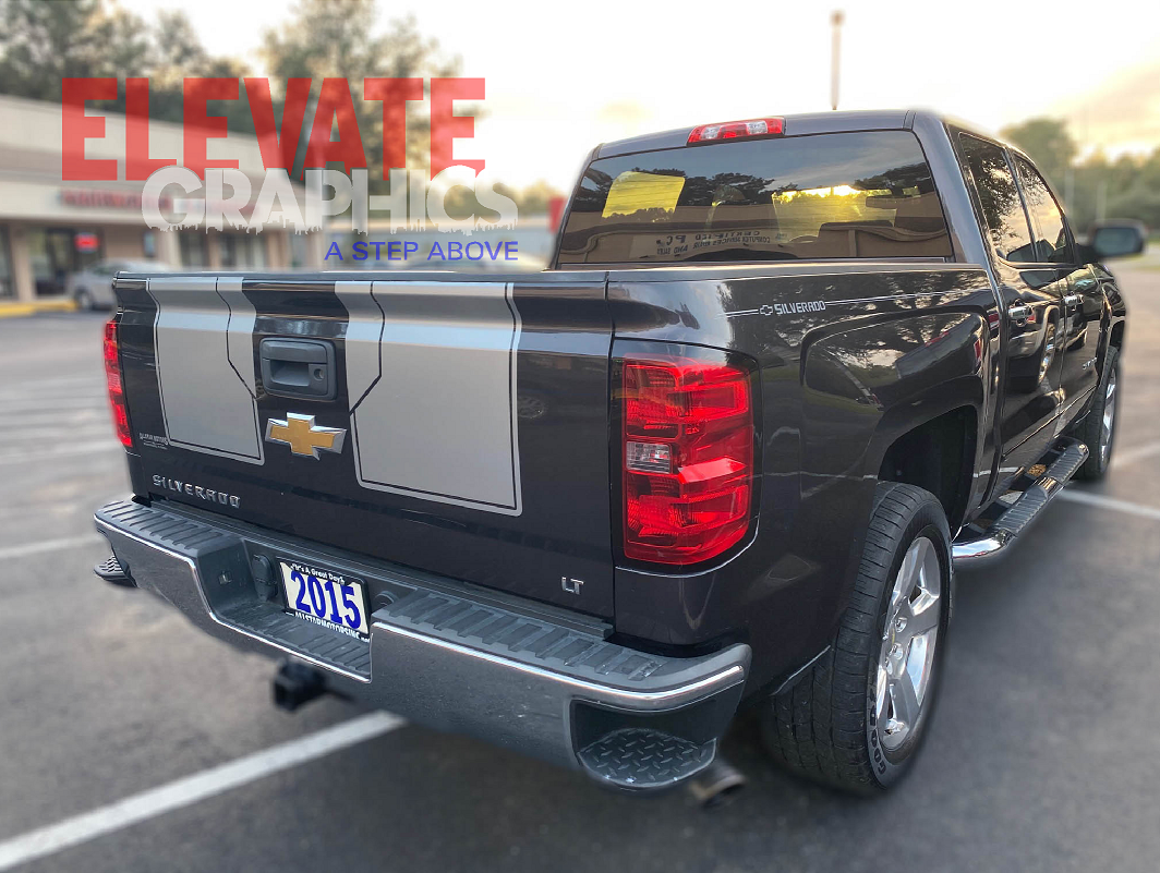 Chevy Silverado Rally Hood Tailgate Stripes Auto Vinyl Graphics 3M ...
