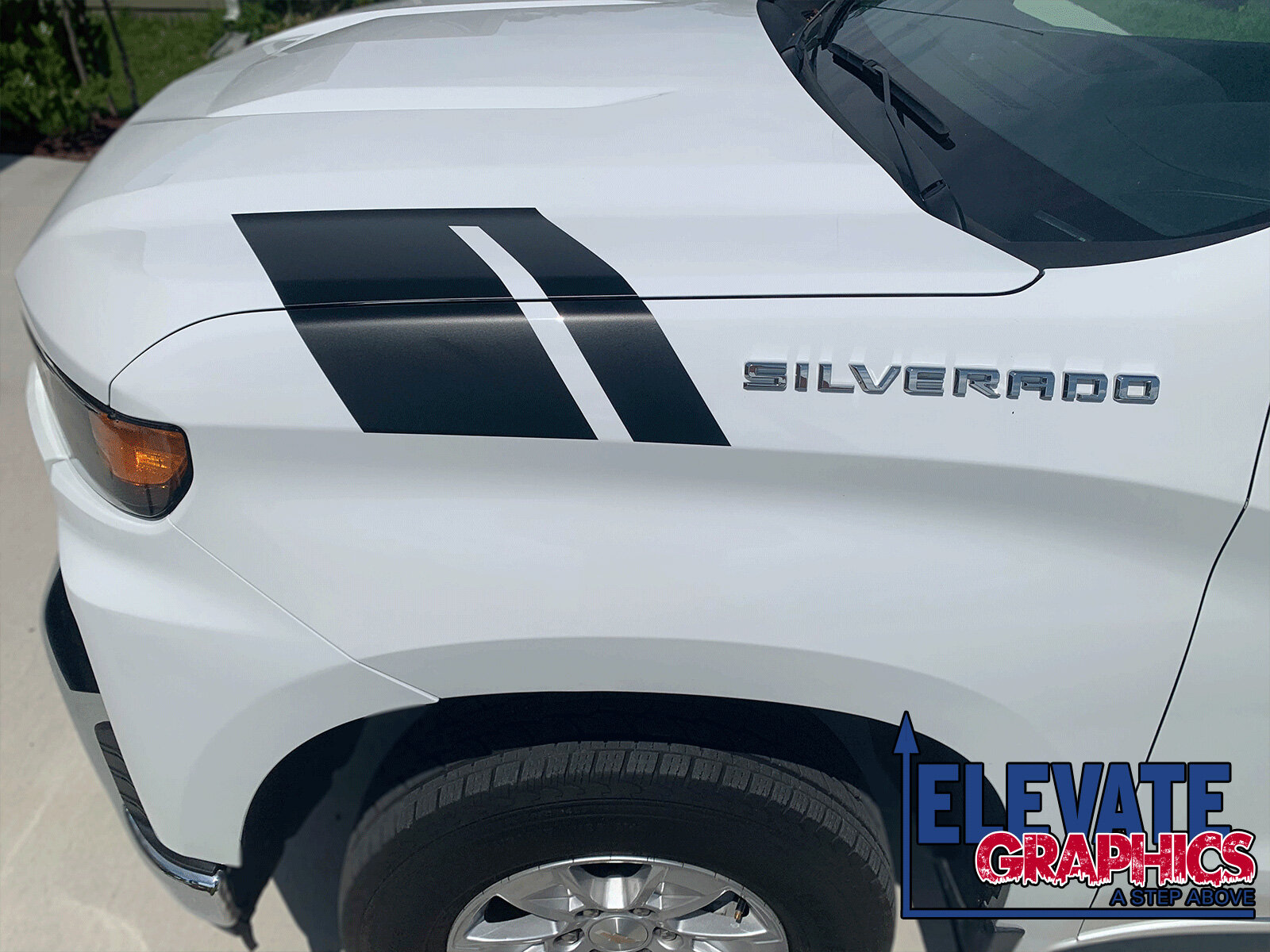Chevy Silverado Side Hash Mark Hood Stripes: Auto Vinyl Graphics 3M ...