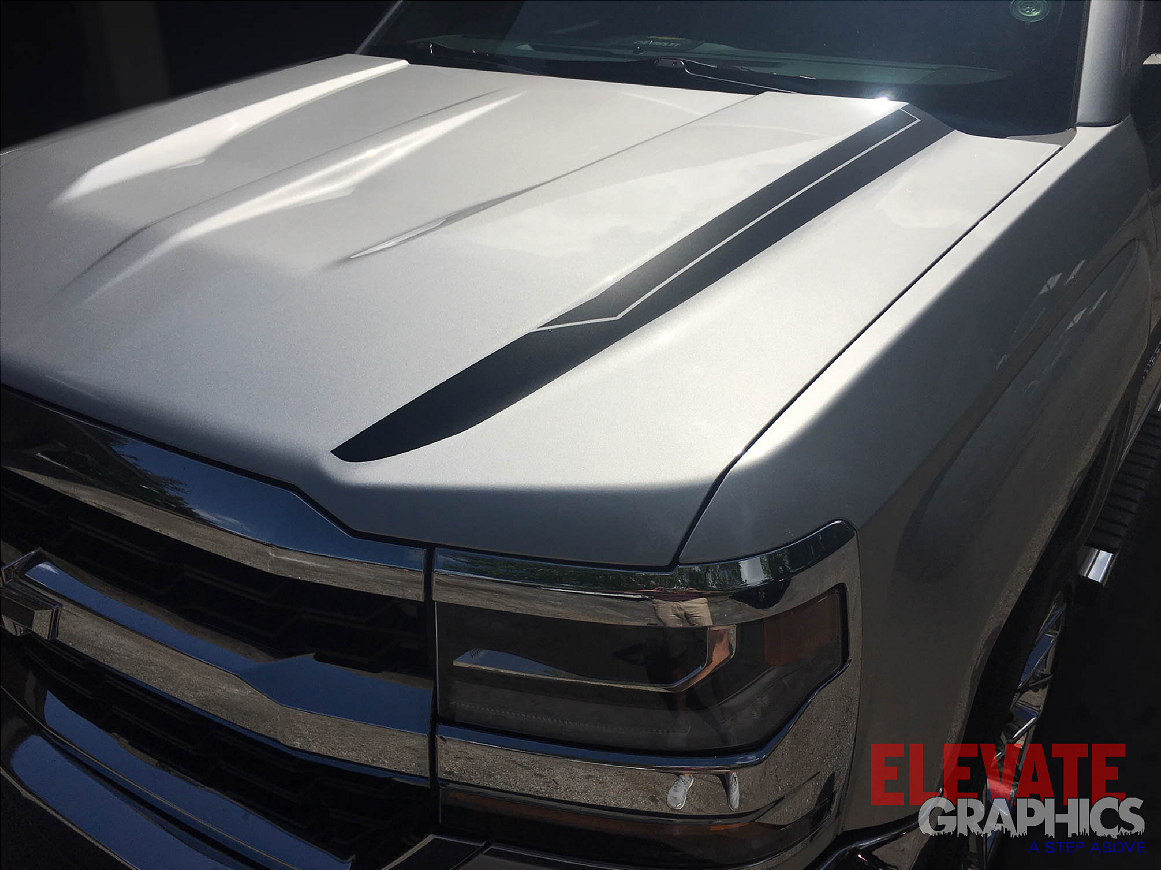 Chevy Silverado Hood Spear Stripes: Auto Vinyl Graphics 3M Decals And ...