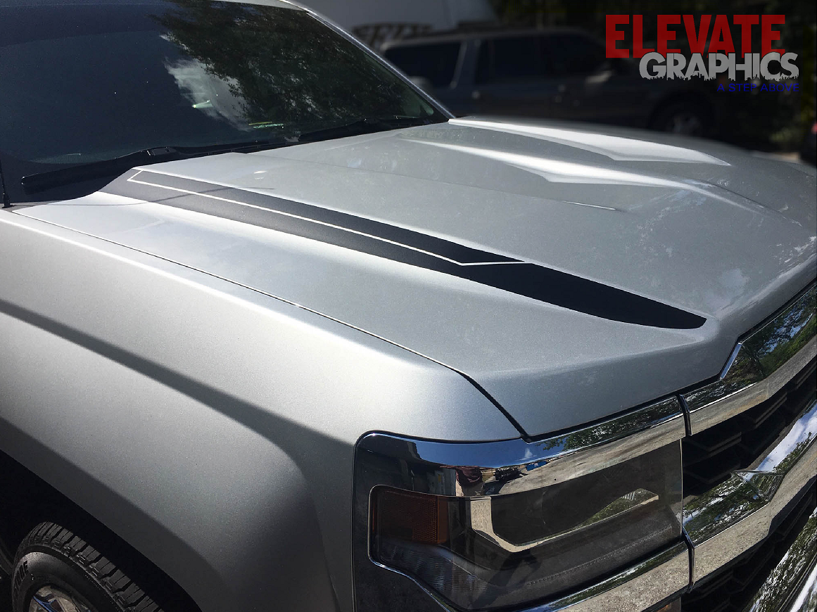 Chevy Silverado Hood Spear Stripes: Auto Vinyl Graphics 3M Decals And ...