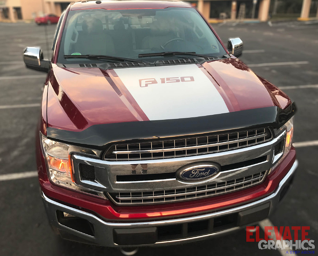 Ford F-150 Center Hood Stripes: Auto Vinyl Graphics 3M Decals And OEM ...