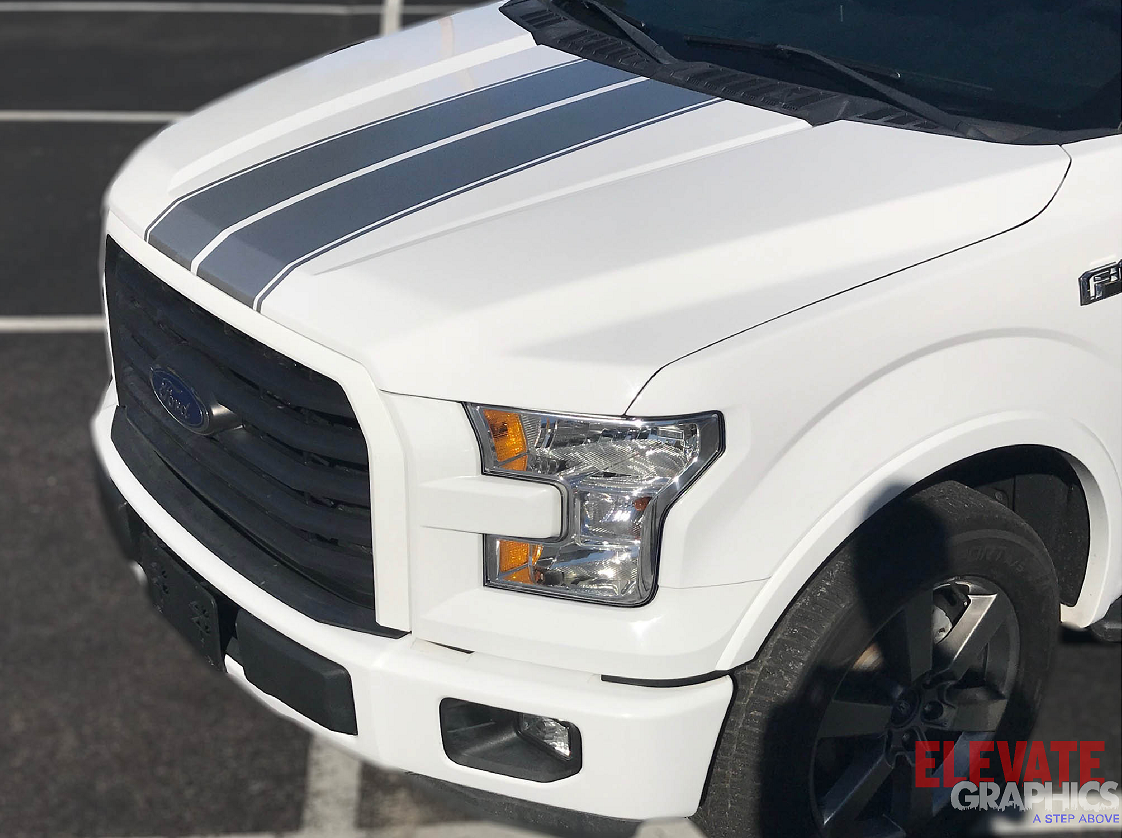 Ford F-150 Rally Split Stripes: Auto Vinyl Graphics 3M Decals And OEM ...