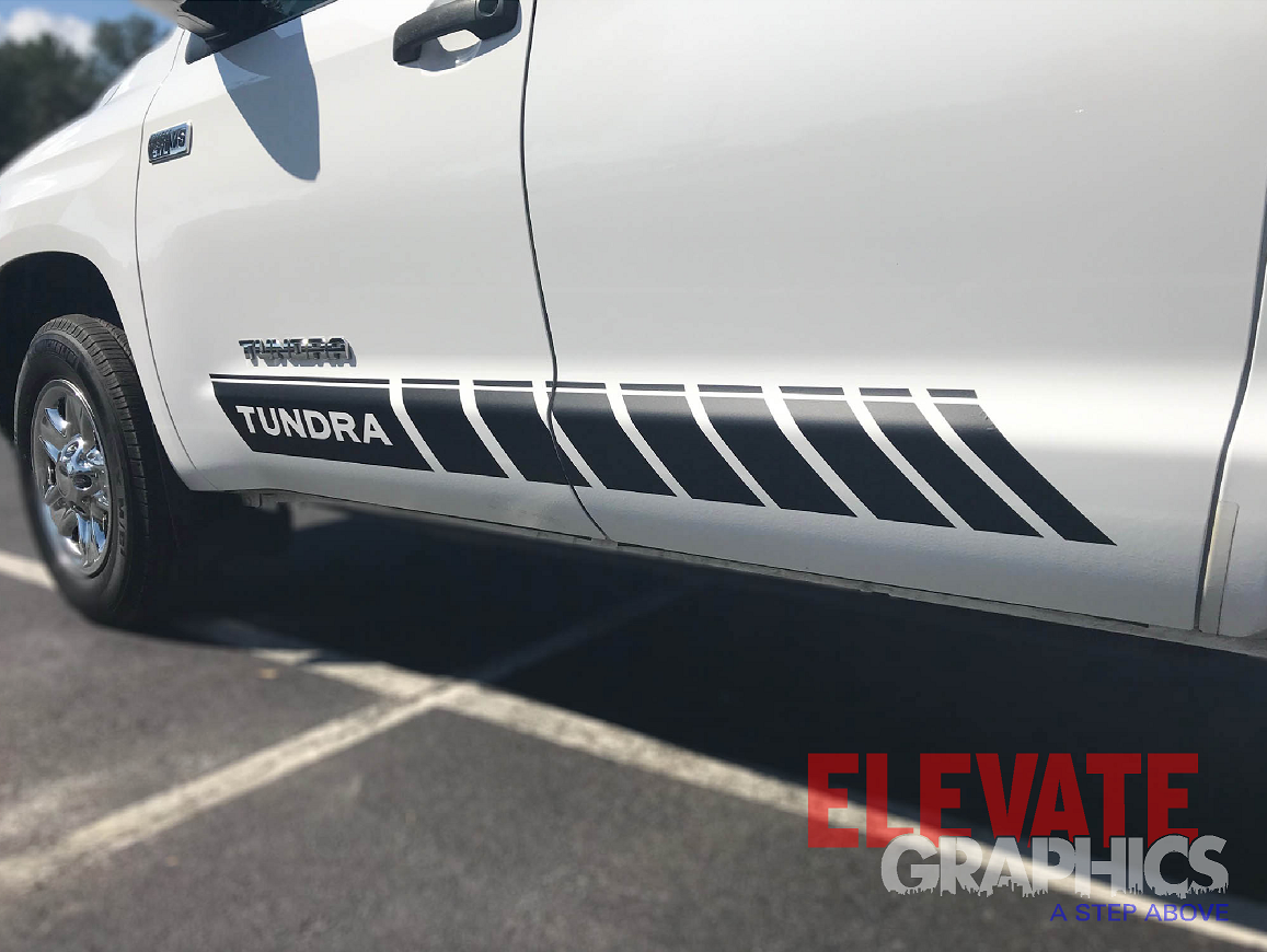 Toyota Tundra Side Rocker Two Stripes: Auto Vinyl Graphics 3M Decals ...