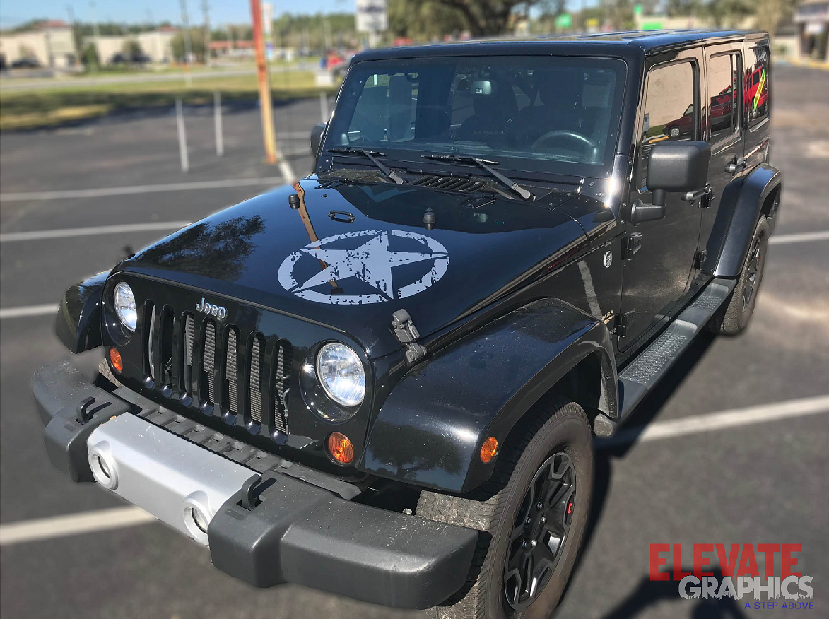 Jeep Wrangler Compass Hood Stripes: Auto Vinyl Graphics 3M Decals And ...