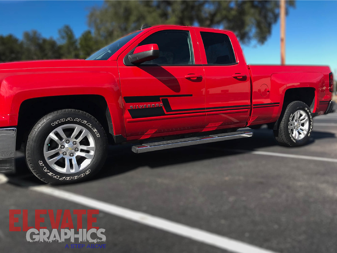 Chevy Silverado Side Slayer Stripes: Auto Vinyl Graphics 3M Decals And ...