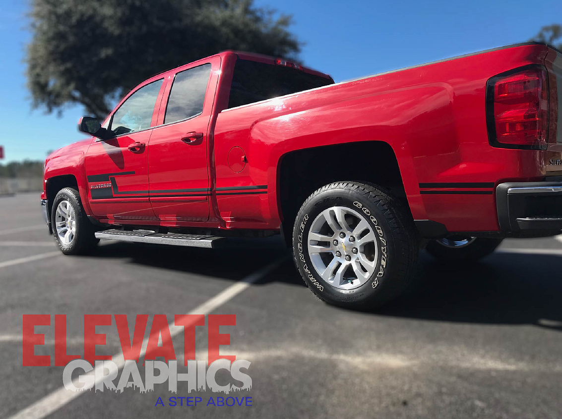 Chevy Silverado Side Slayer Stripes: Auto Vinyl Graphics 3M Decals And ...