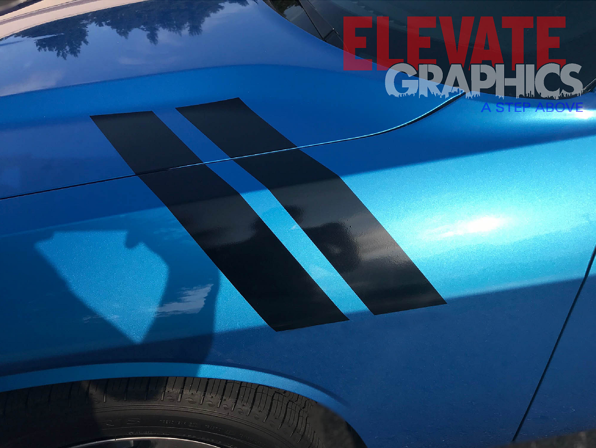 Dodge Challenger Side Hash Mark Stripes Auto Vinyl Graphics 3M Decals ...