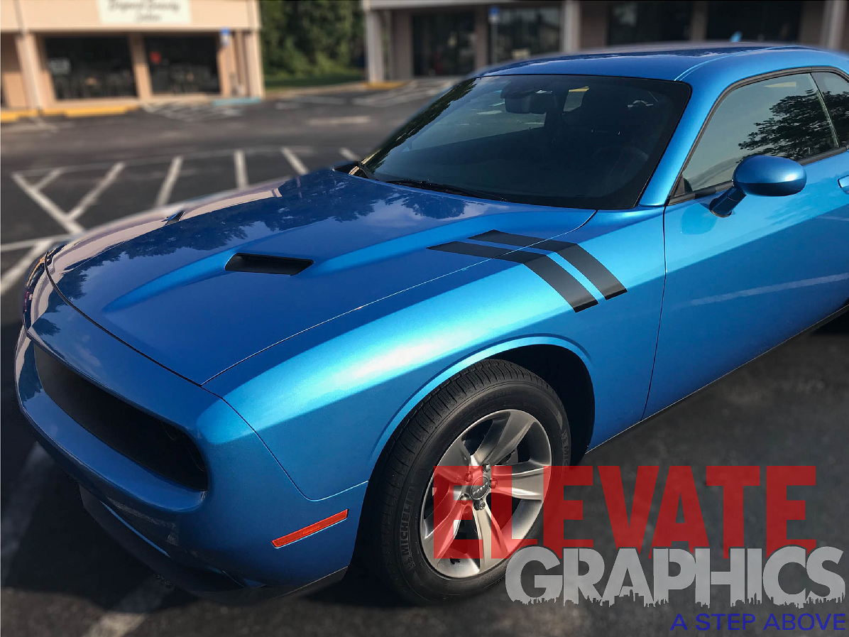 Dodge Challenger Side Hash Mark Stripes Auto Vinyl Graphics 3M Decals ...
