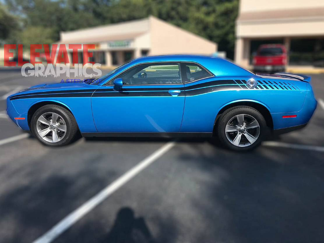Dodge Challenger Side Split Demon Stripes: Auto Vinyl Graphics 3M ...