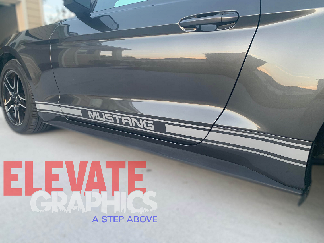 Ford Mustang Side Rocker Stripes: Auto Vinyl Graphics 3M Decals And OEM ...