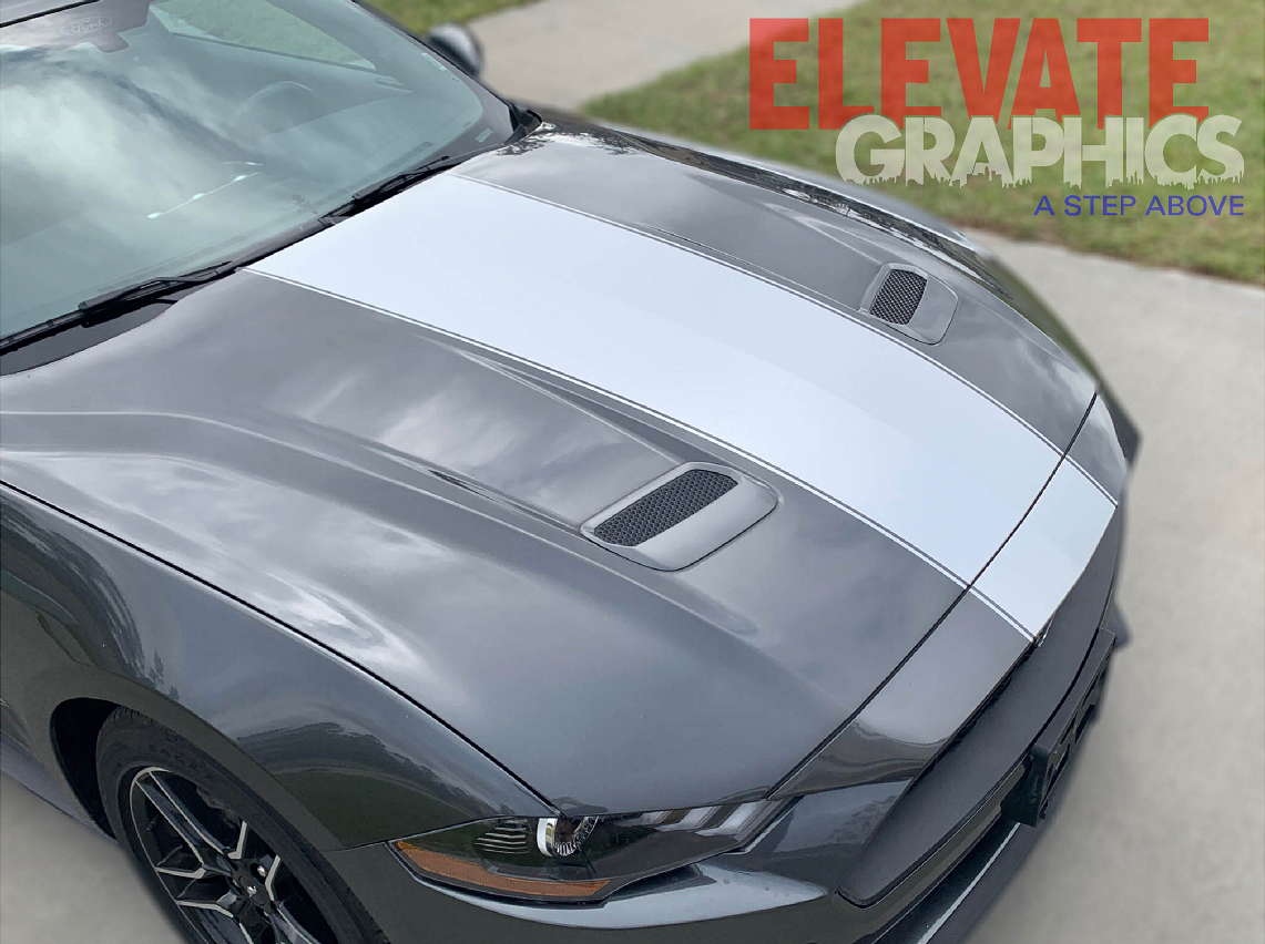 Ford Mustang Side and Hood Stang Stripes: Auto Vinyl Graphics 3M Decals ...